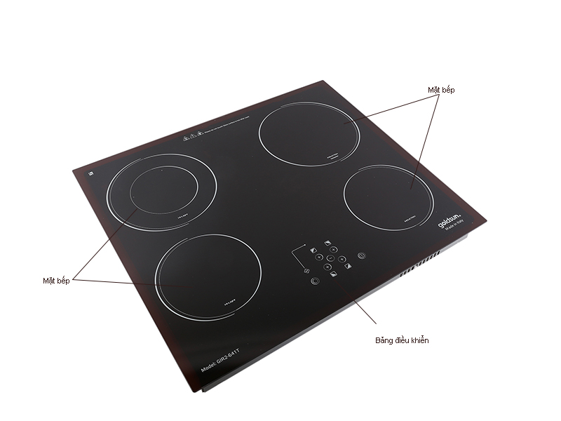 Bếp từ kết hợp hồng ngoại - 4 bếp Goldsun GIR2-641T - ITALIA